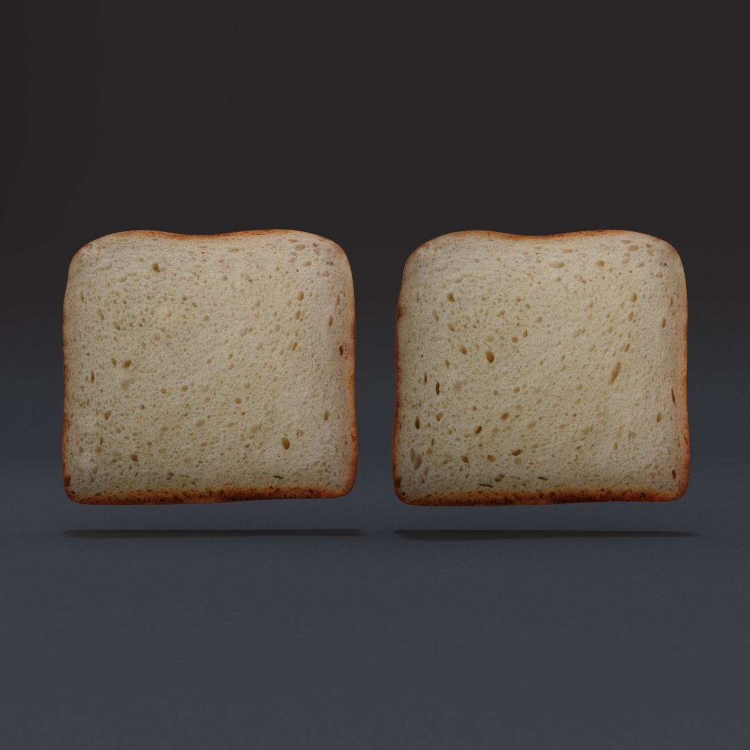 3d Model Toast Slice Bread