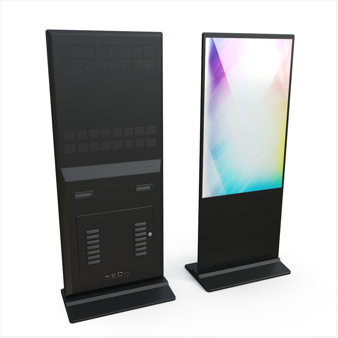 Indoor Advertising Player Display Screen PBR Model - TurboSquid 2134196