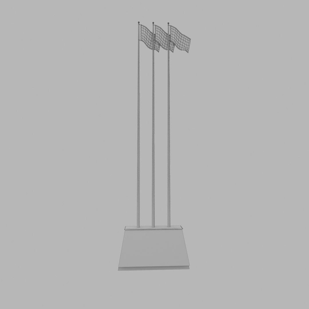 3D Flag Pole - TurboSquid 1691425