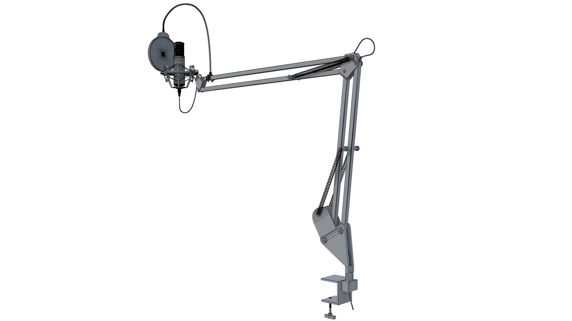 3D Condenser Microphone With Stand - Green - TurboSquid 1908933