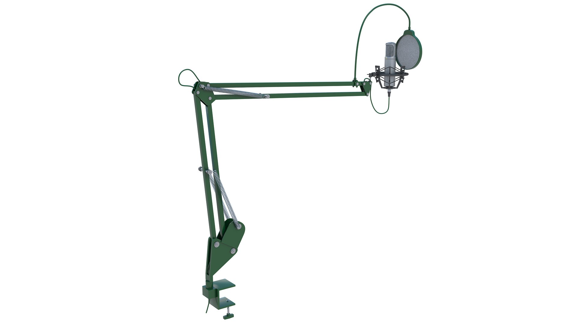 3D Condenser Microphone With Stand - Green - TurboSquid 1908933
