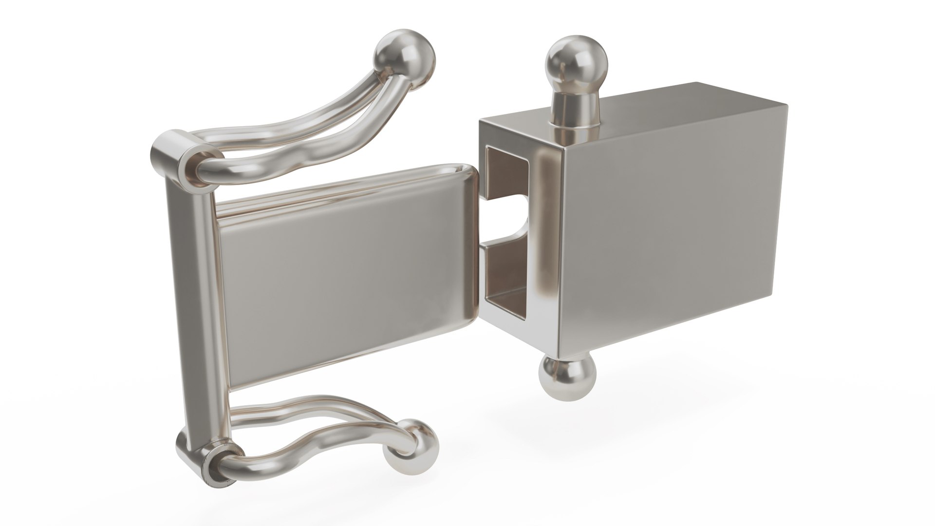 Silver Open Box Clasp 3D - TurboSquid 2123543