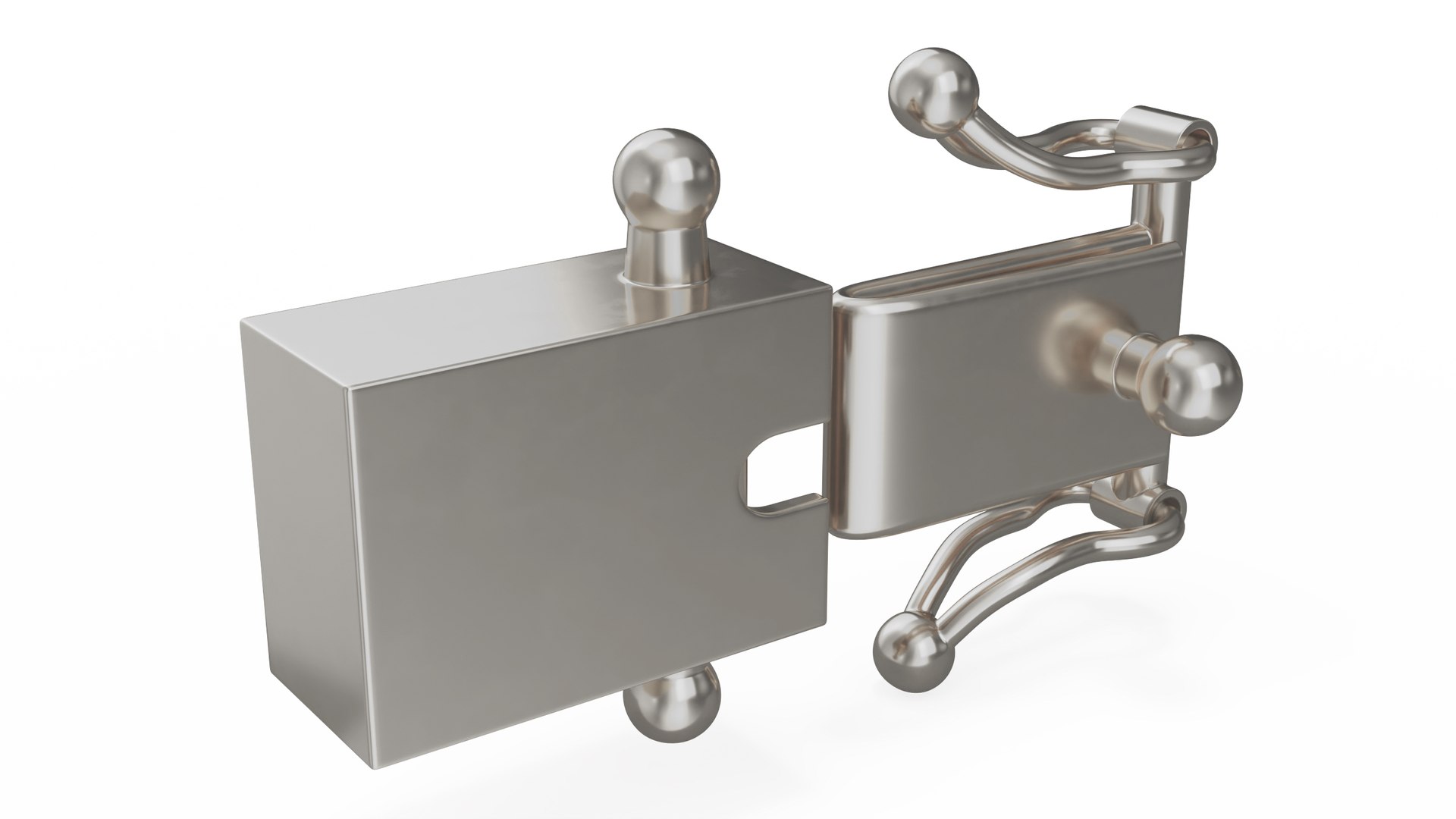 Silver Open Box Clasp 3D - TurboSquid 2123543