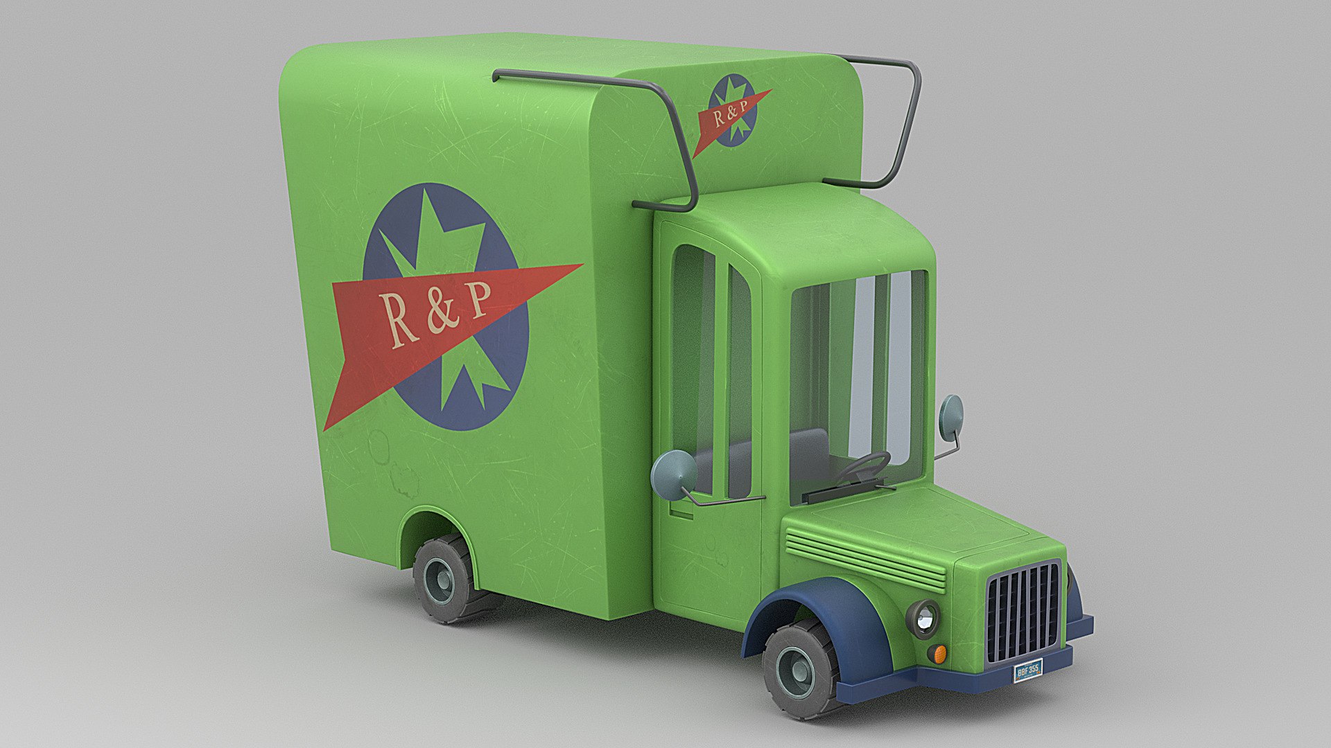Cartoon Truck Model - TurboSquid 2027317