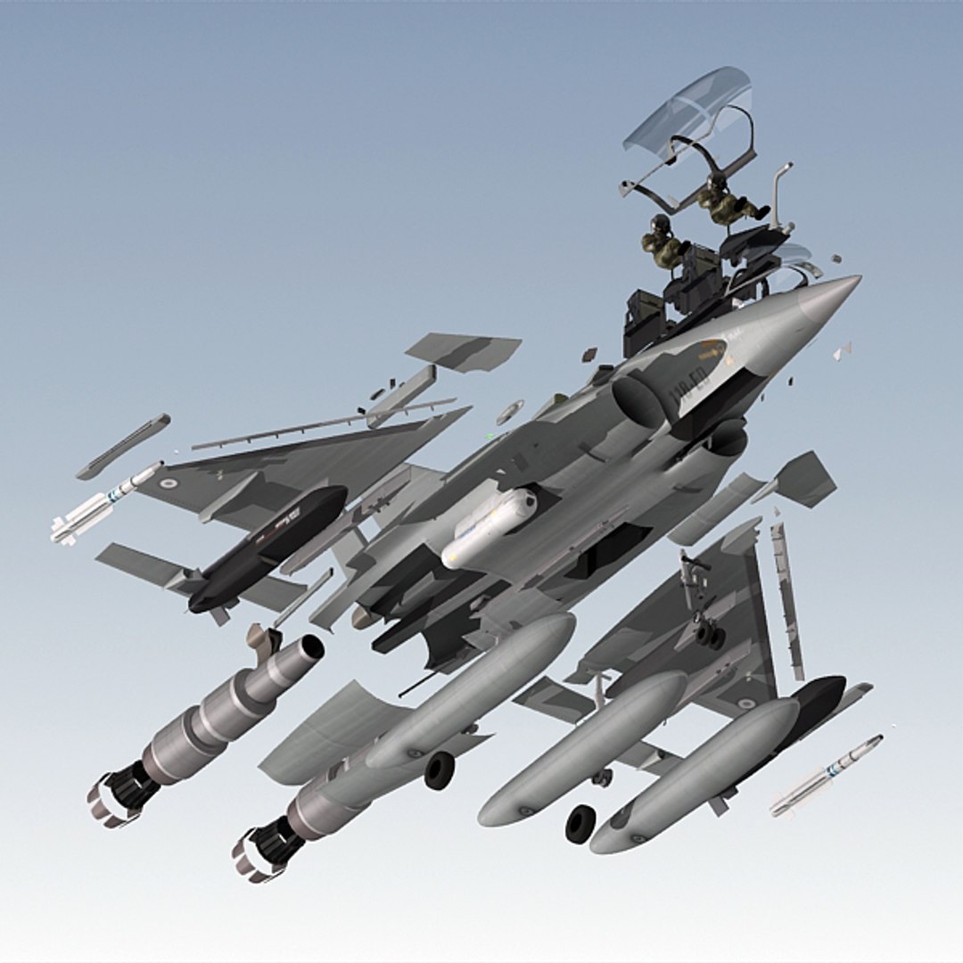 3dsmax dassault rafale fighter cockpit