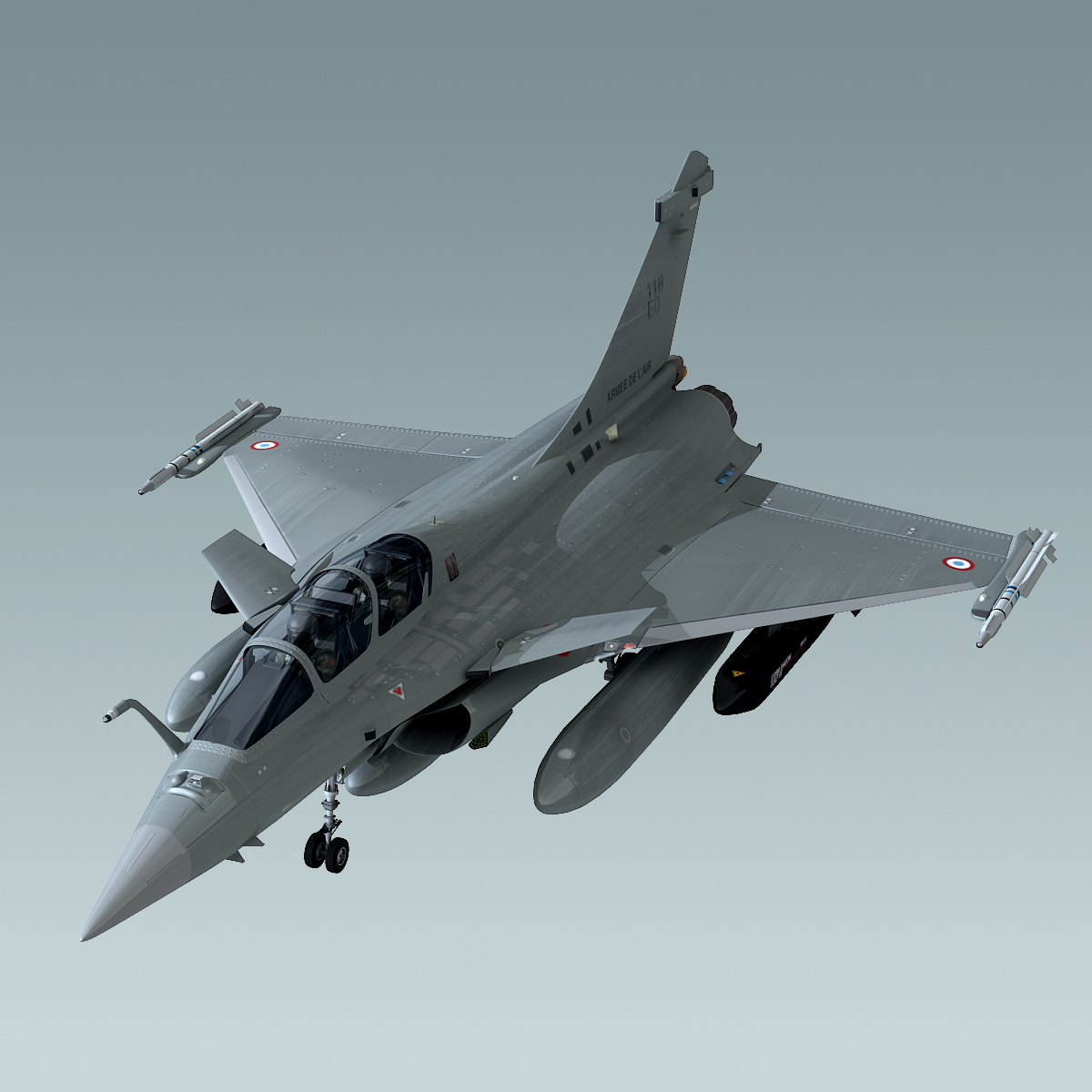 3dsmax dassault rafale fighter cockpit