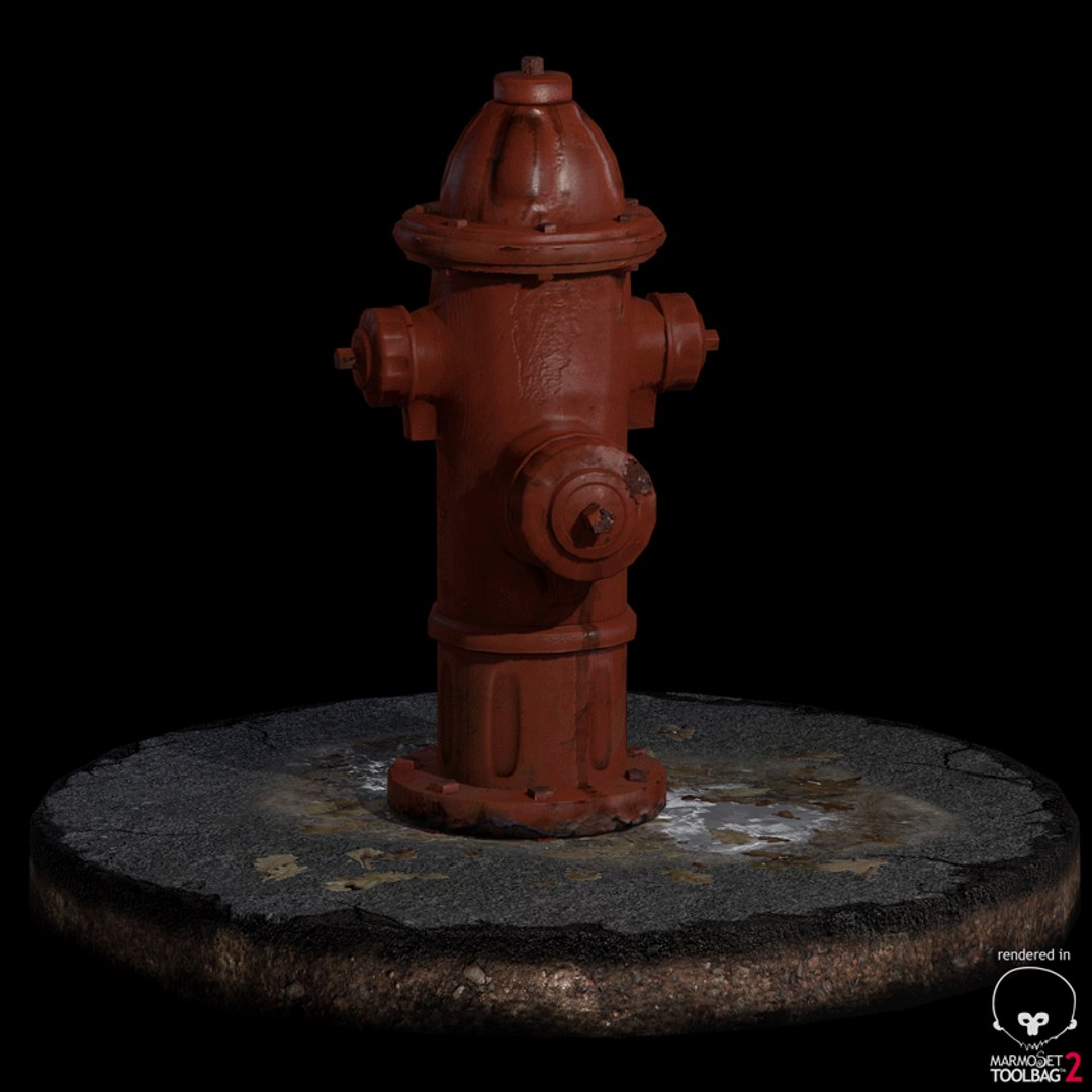 3d environment fireplug model