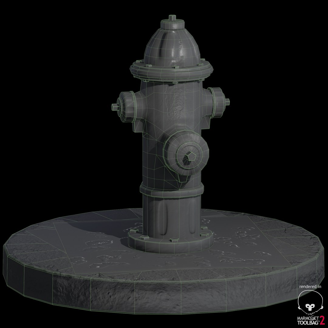 3d environment fireplug model