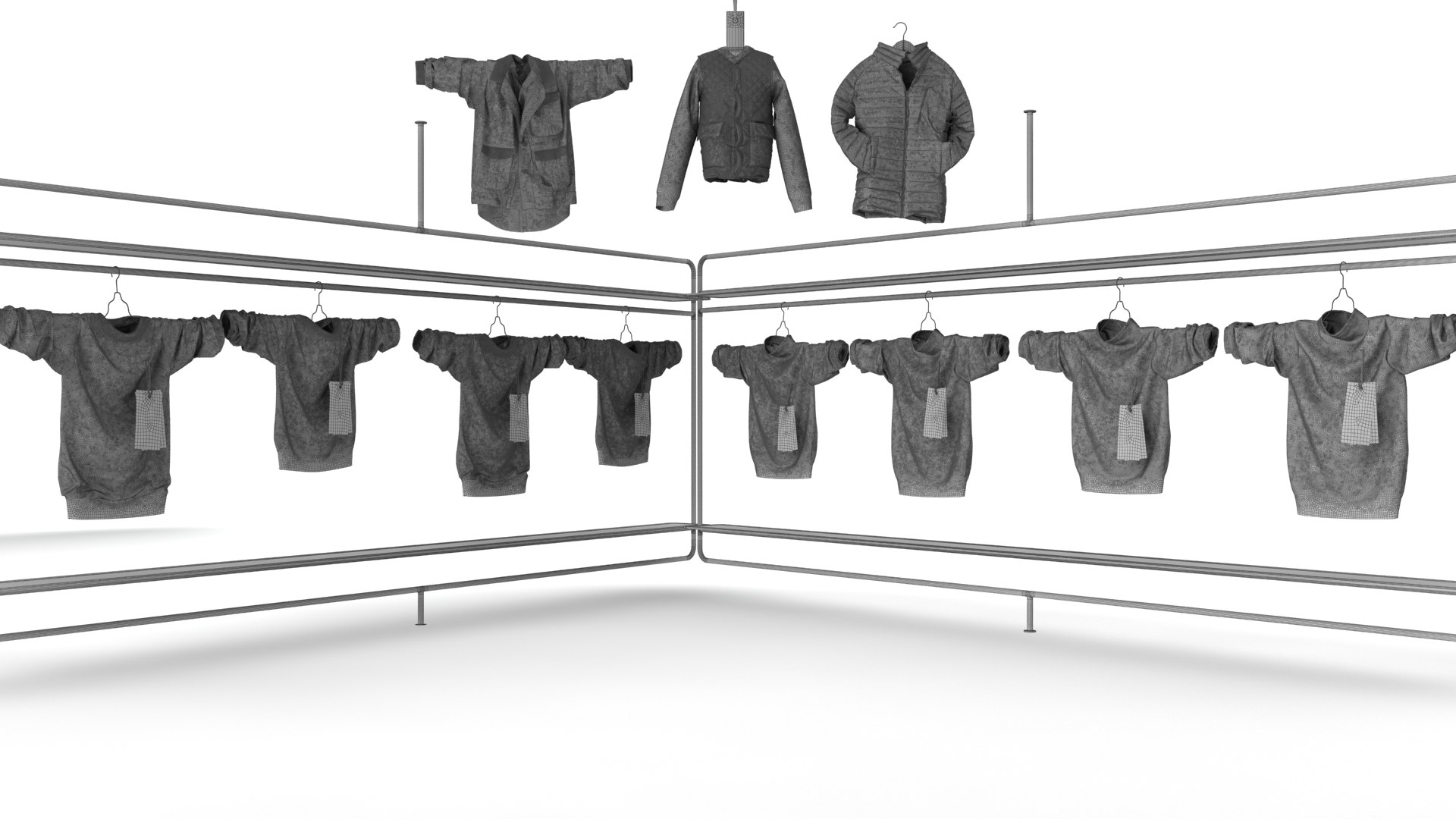 Clothes Rack VOL 12 3D - TurboSquid 2136555