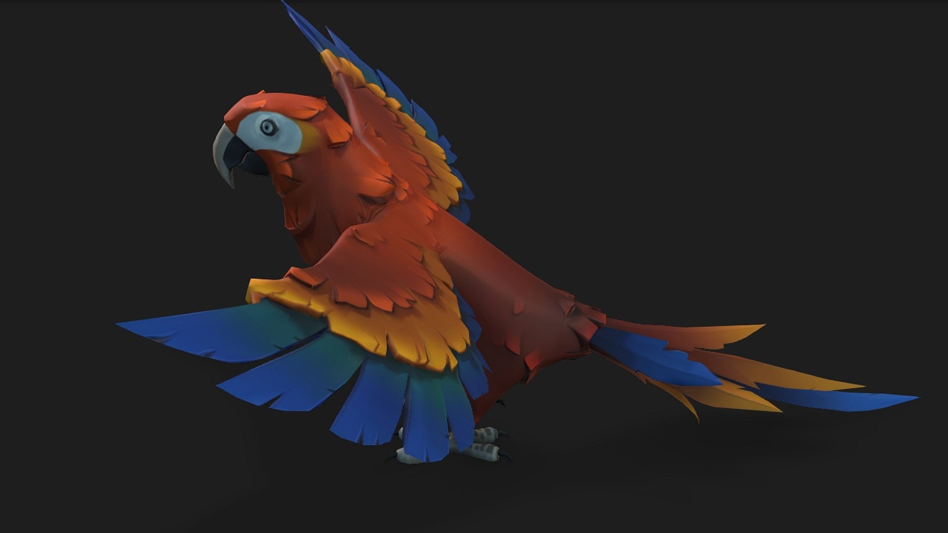 Parrot 3d model download for your animation and games model ...