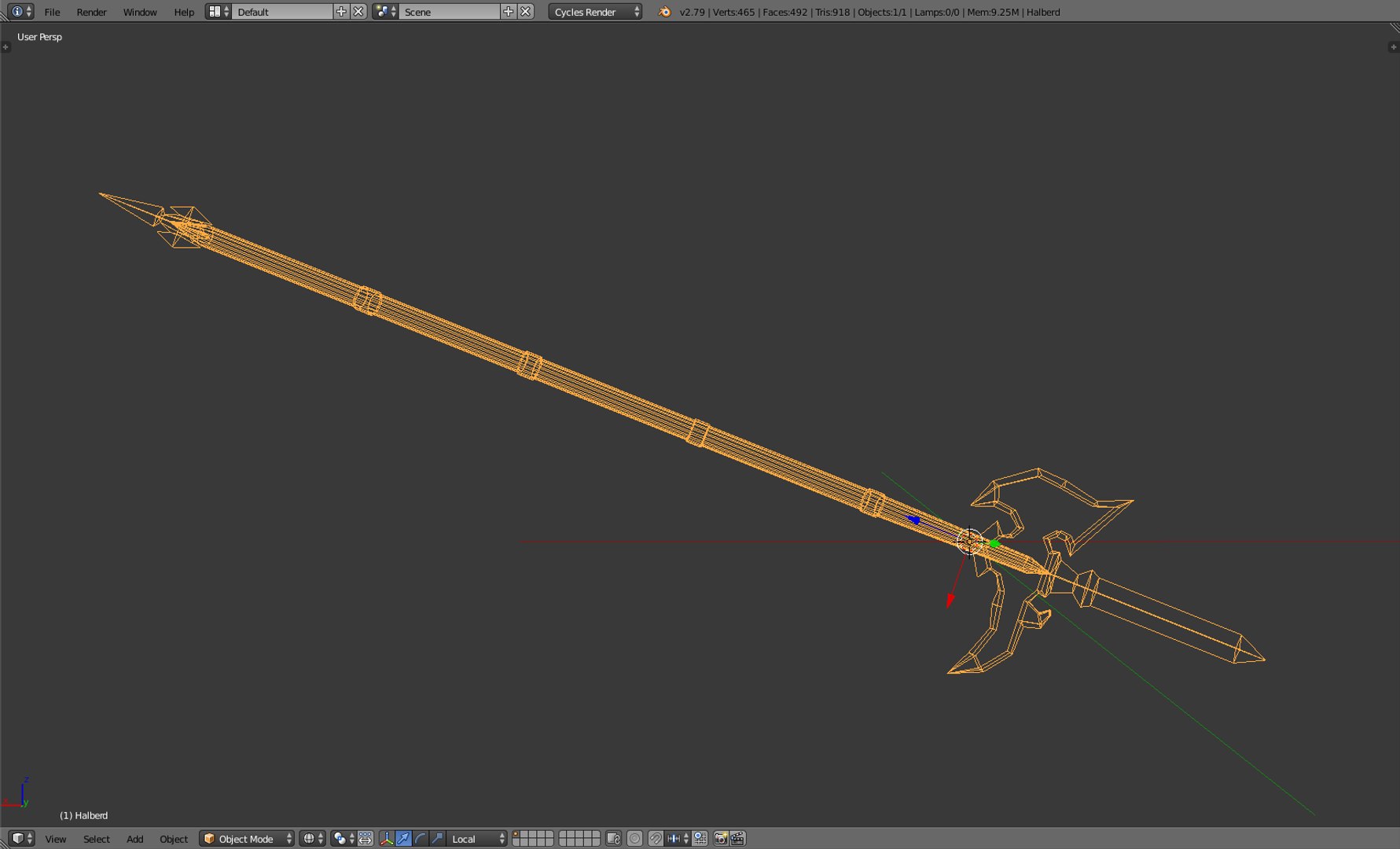 Halberd Weapon Rpg 3D Model - TurboSquid 1264584