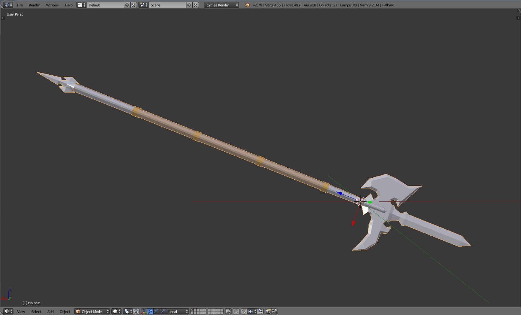 Halberd Weapon Rpg 3D Model - TurboSquid 1264584