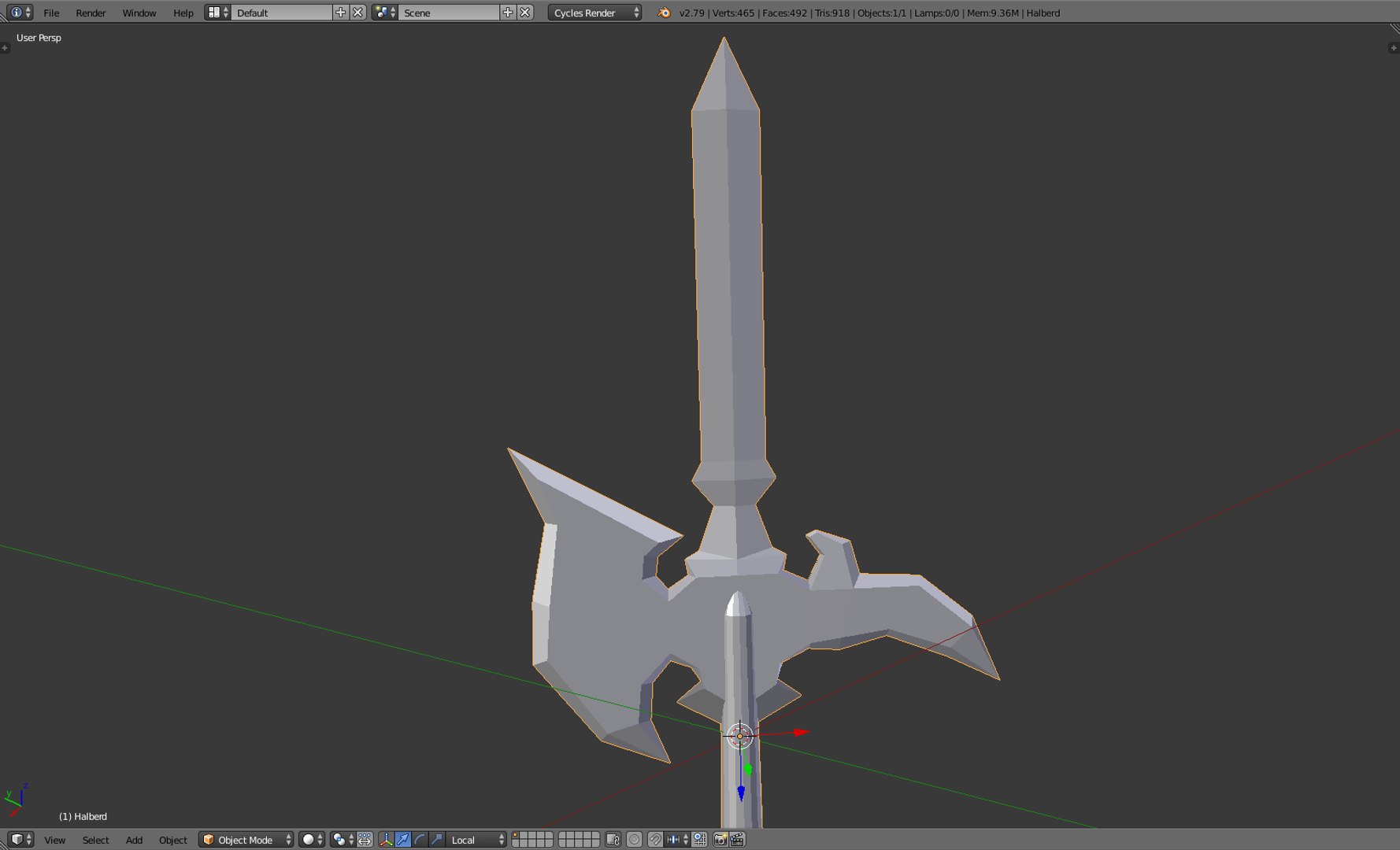 Halberd Weapon Rpg 3D Model - TurboSquid 1264584