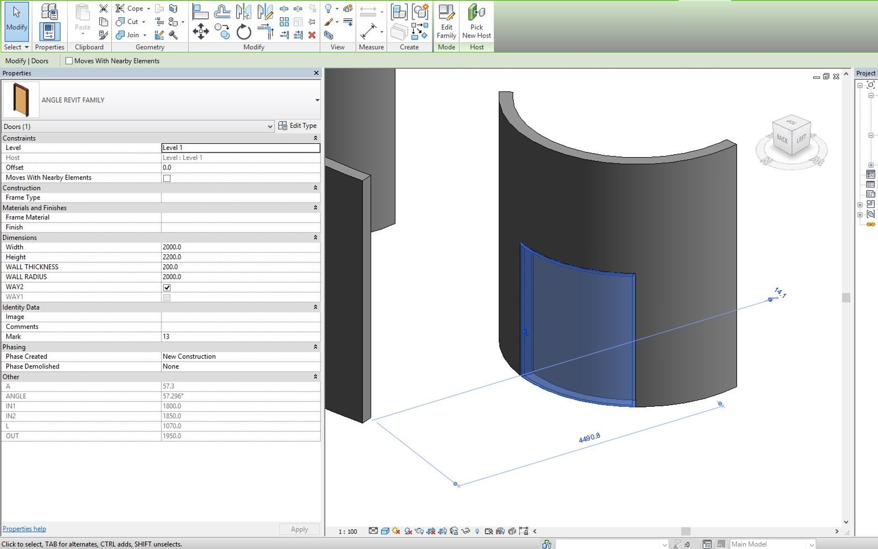 3D Model Curved Door Parameters - TurboSquid 1372043