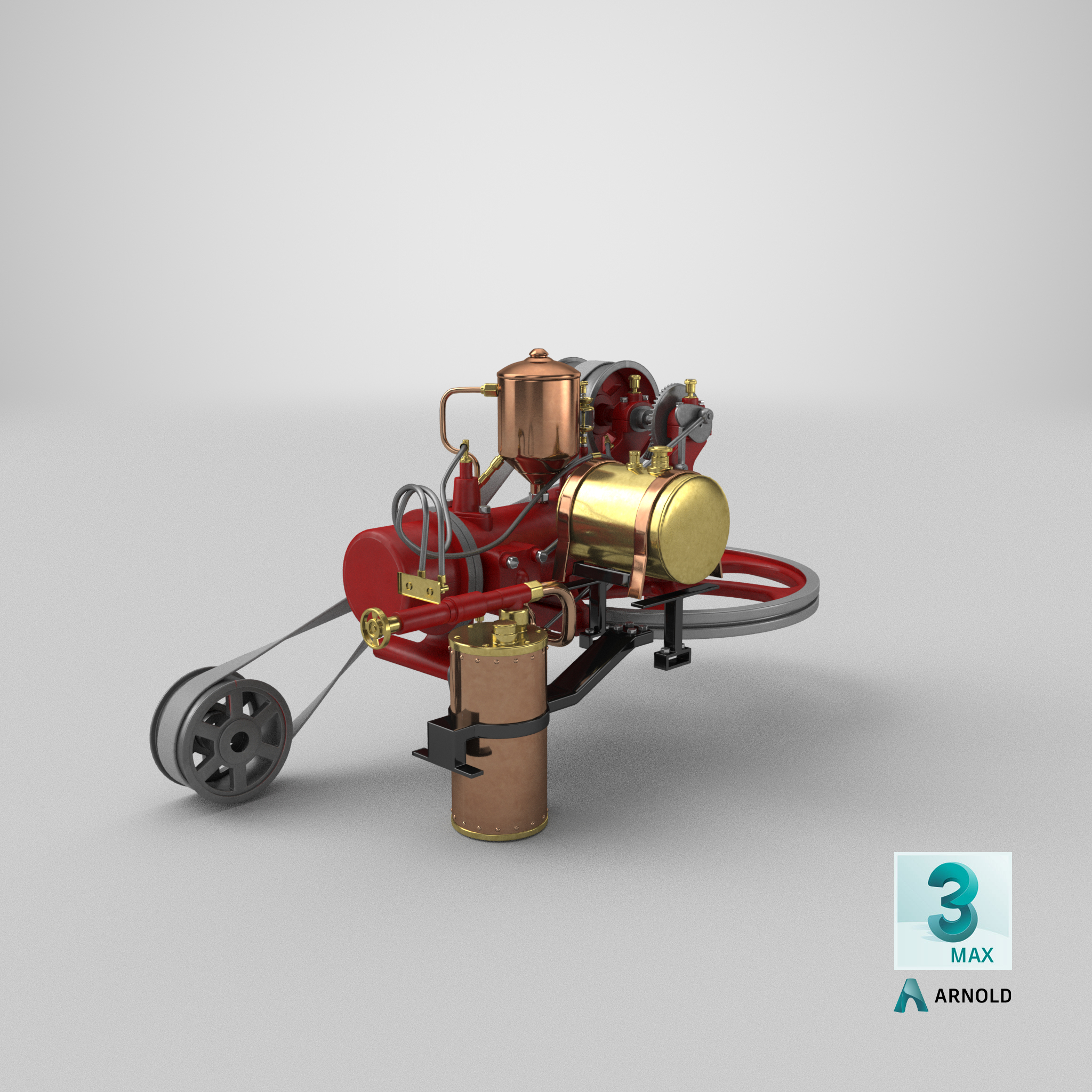 Two-stroke piston engine 3D model - TurboSquid 1508960