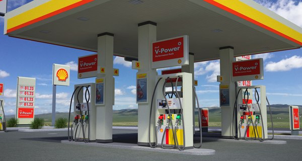 Posto de gasolina Shell Modelo 3D - TurboSquid 1783346