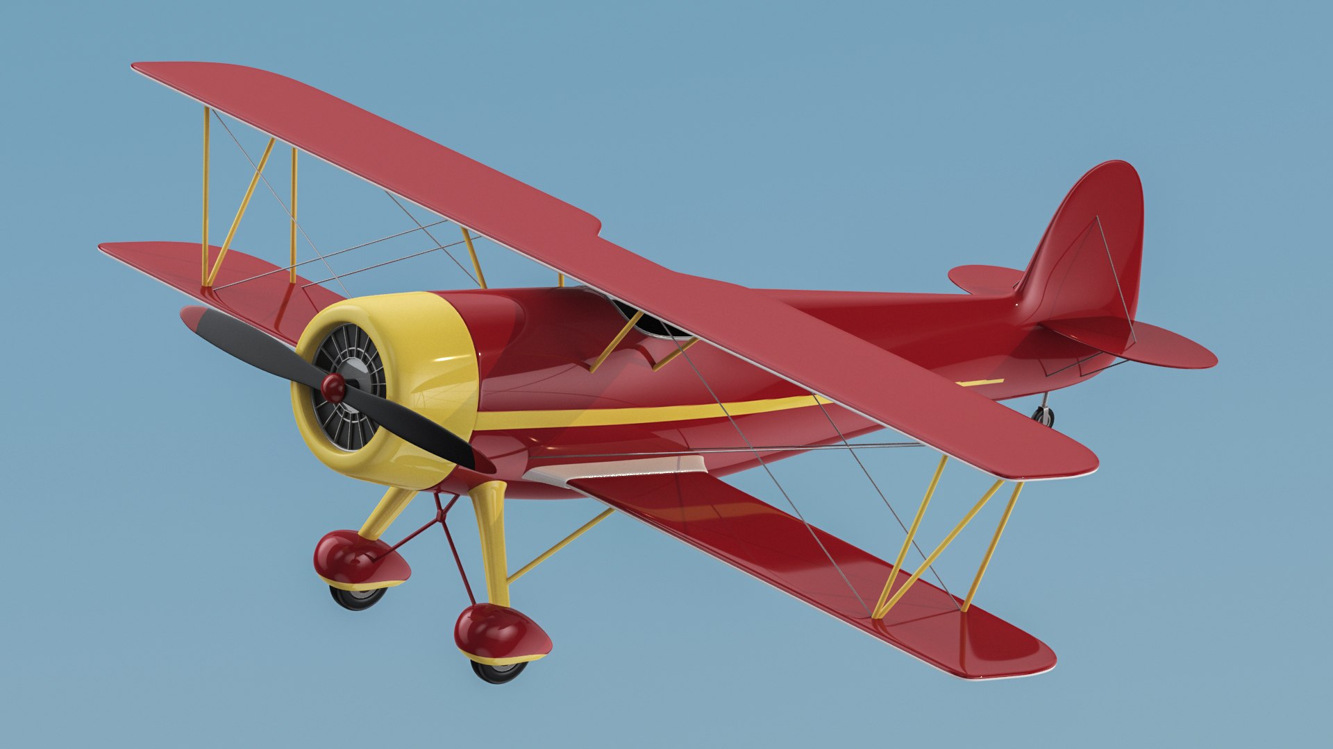 Biplane 01 Model - TurboSquid 1828009