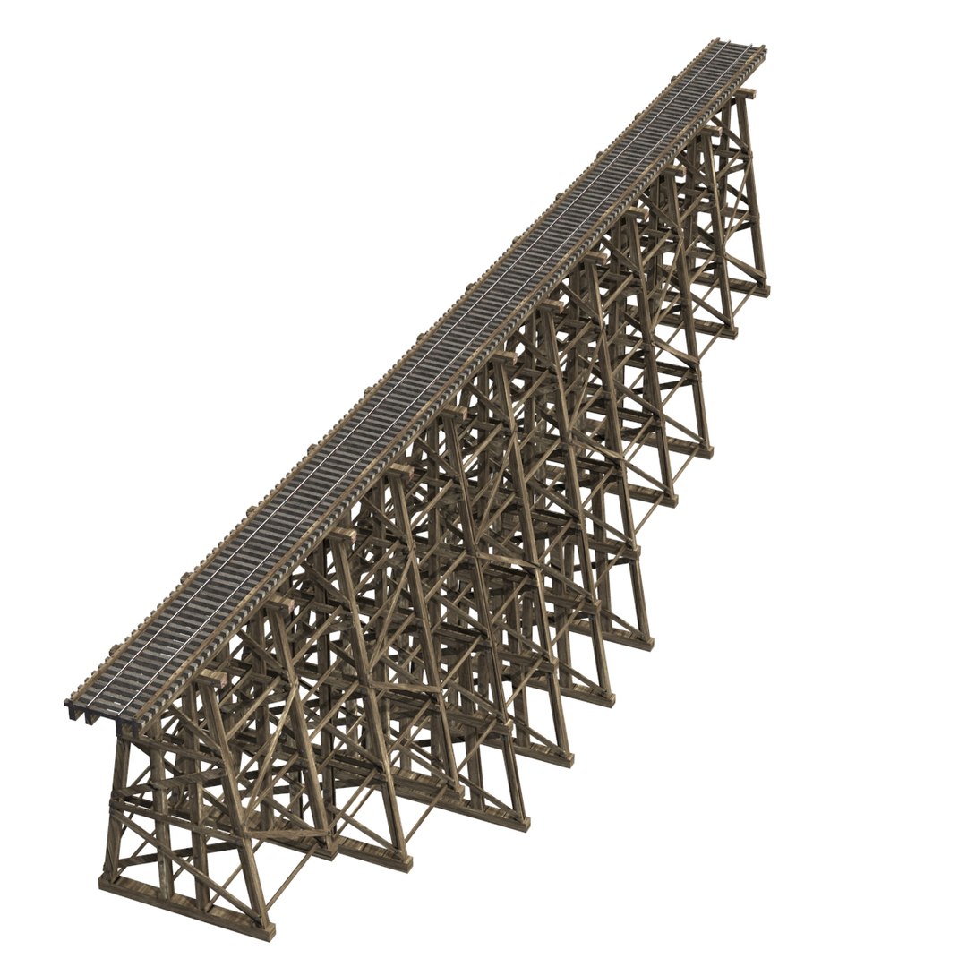 Narrow Gauge Trestle Bridge 3d Obj