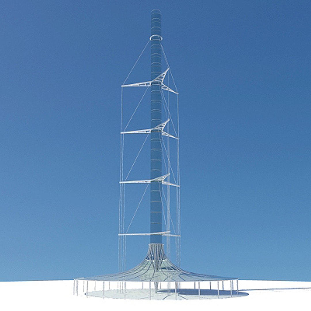 3d Solar Updraft Tower