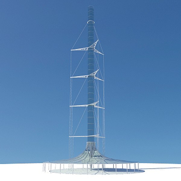 3d solar updraft tower