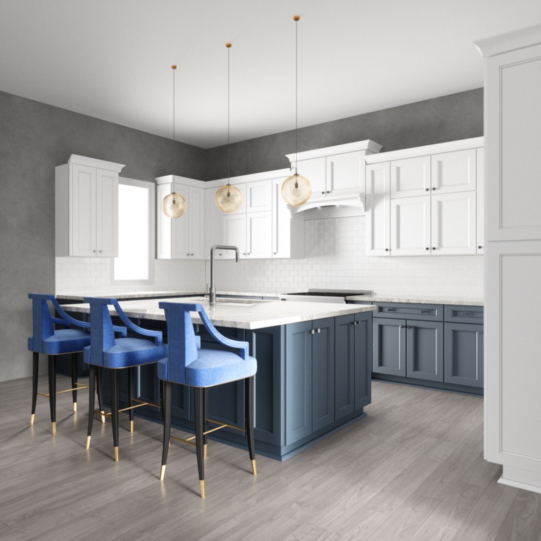 3D Townsend Kitchen Interior Model - TurboSquid 1518535