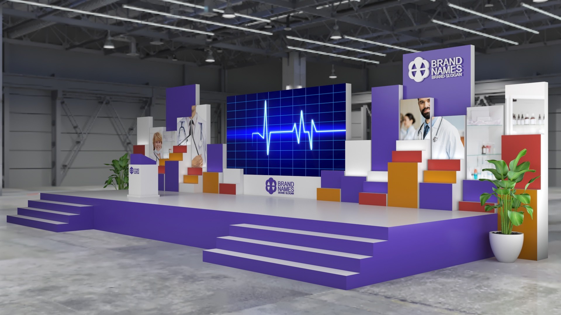 Stage Exhibition 3D Model - TurboSquid 1769019