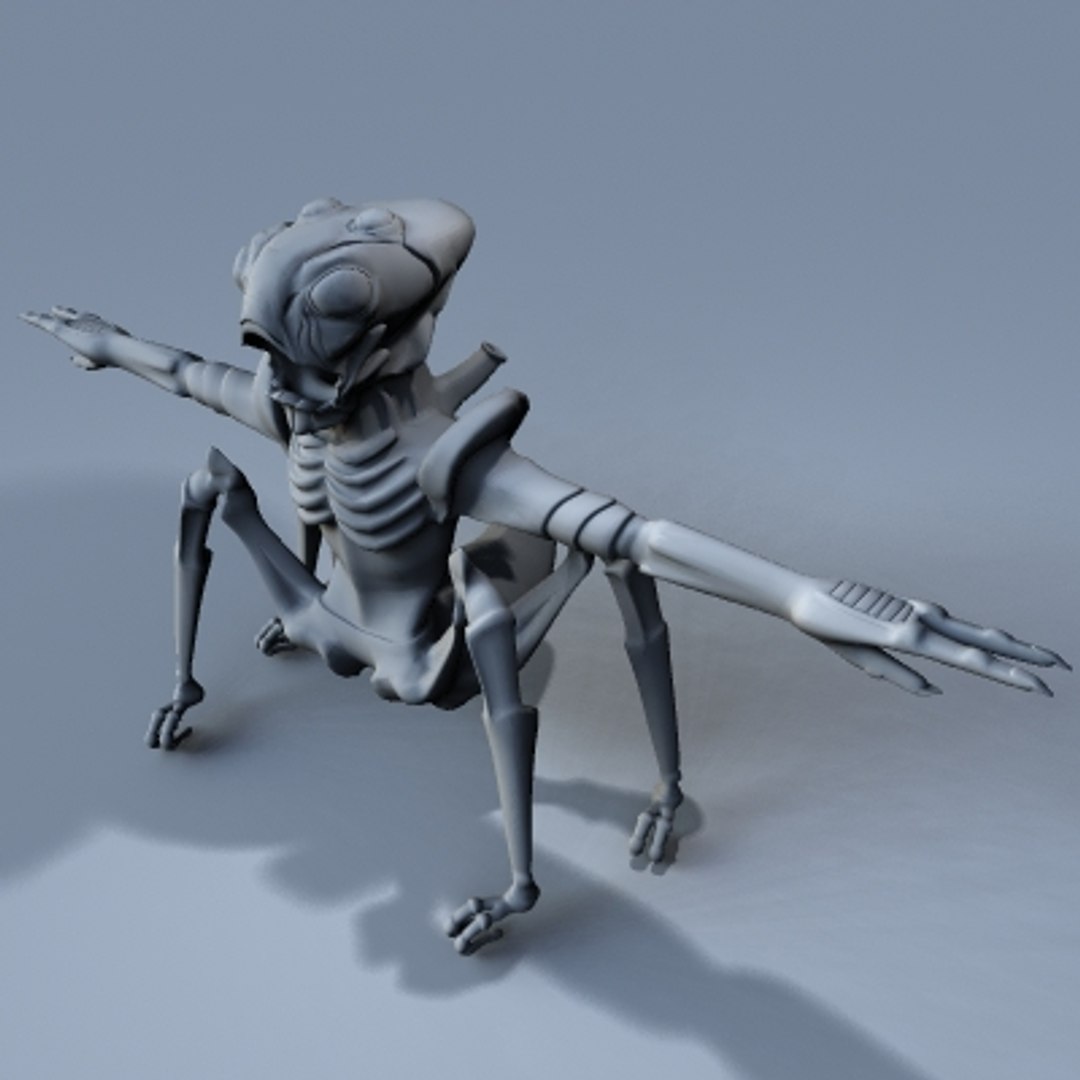 3d alien creature