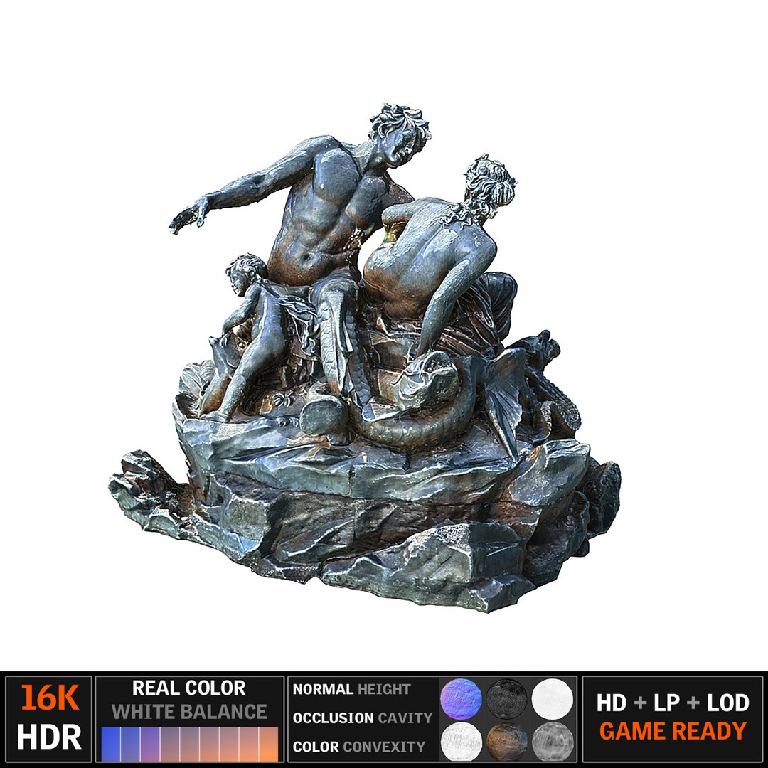 3d satyr statue model