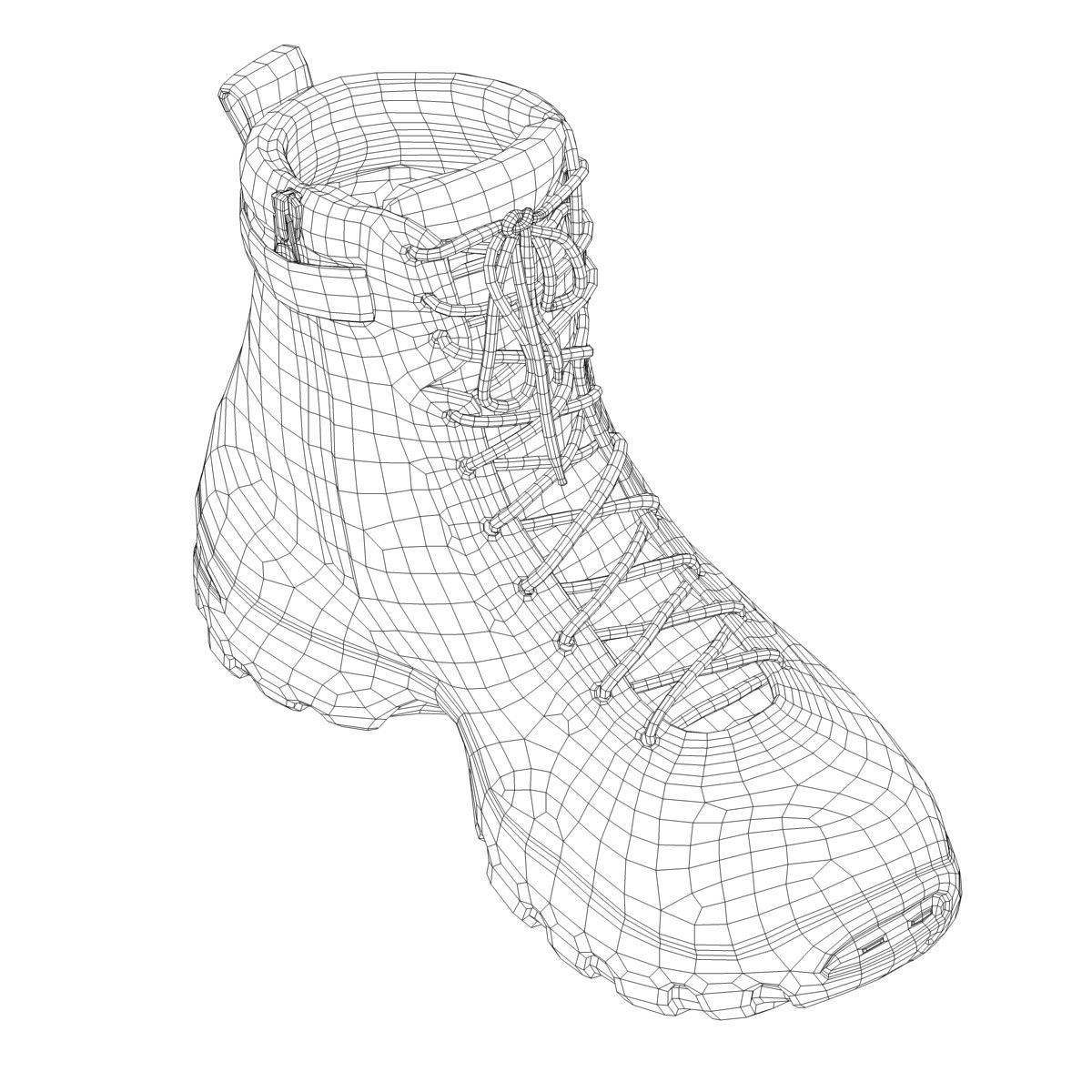male hunter boots 3d model