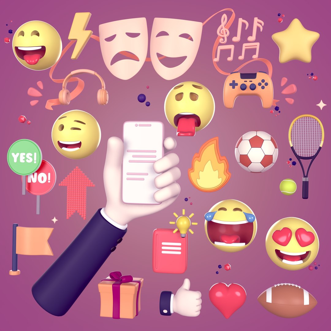 3D Model Cartoon Icons Pack - TurboSquid 1849836