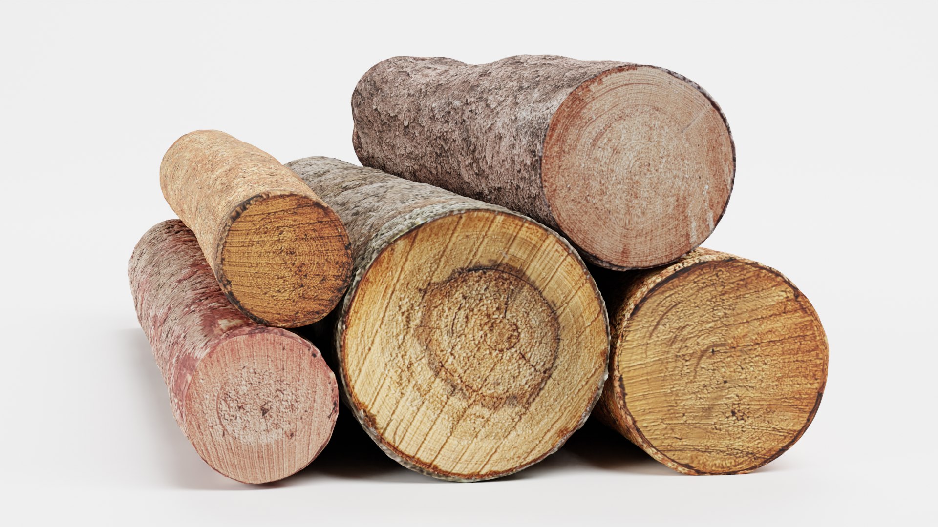 3D Tree Logs 4 - TurboSquid 1875511