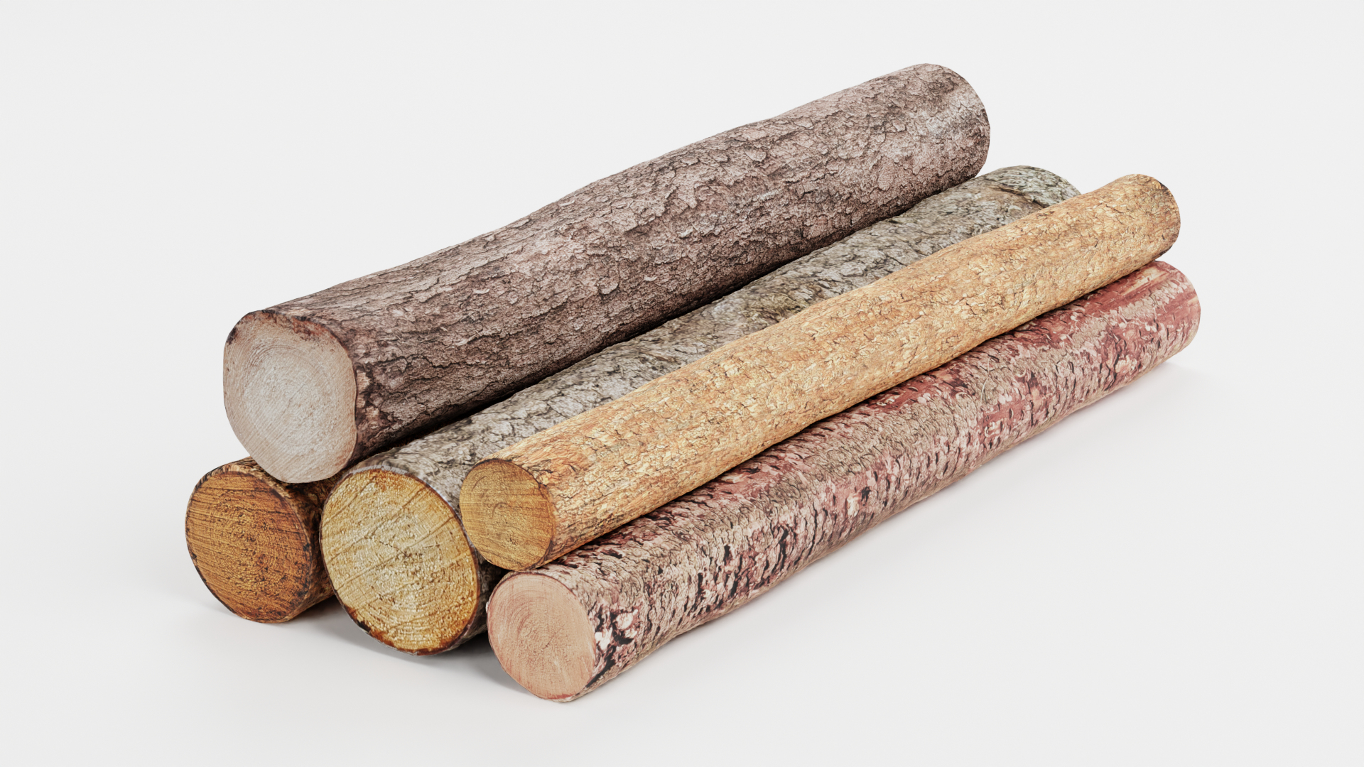 3D Tree Logs 4 - TurboSquid 1875511