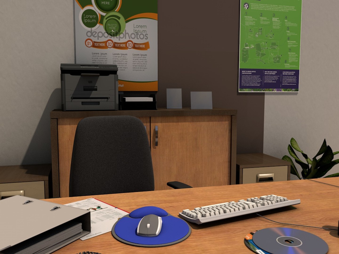 3d Model Office Room Pack 3