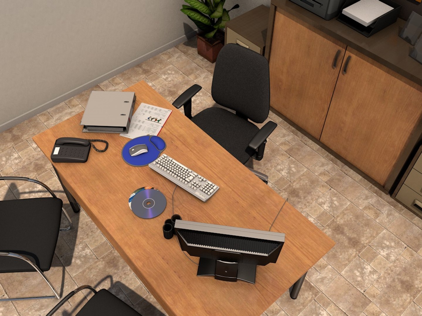 3d Model Office Room Pack 3
