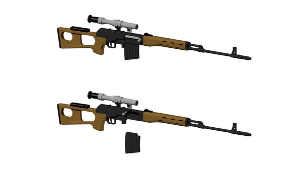SVD Dragunov sniper rifle3Dモデル - TurboSquid 2016634