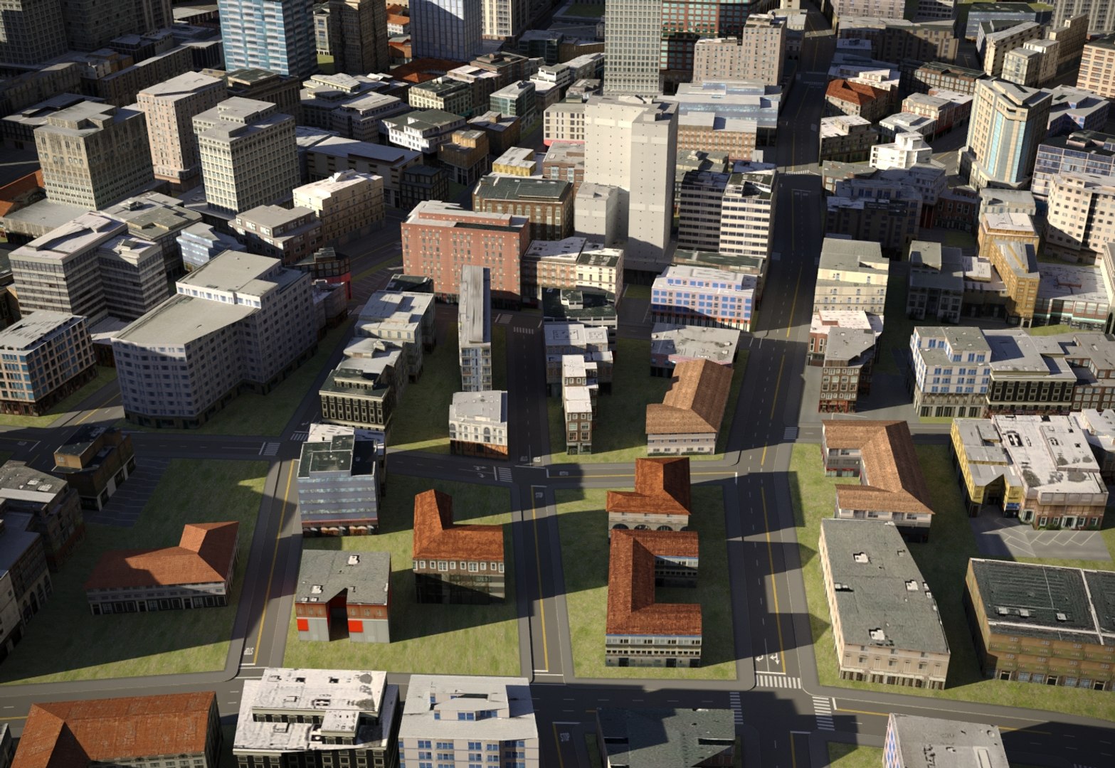 3D City Cityscape Model - TurboSquid 1505298