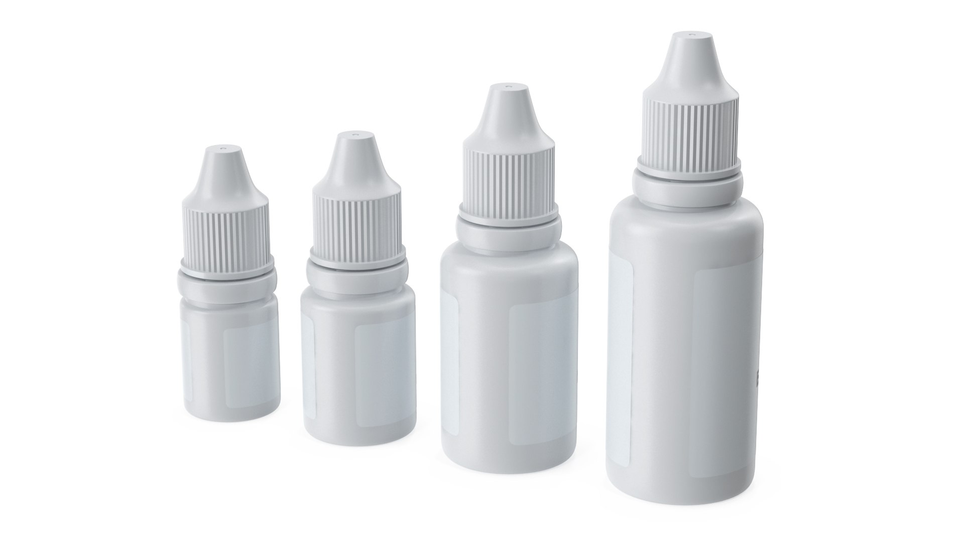 Medical Eye Dropper Bottles Mockup Set 3D - TurboSquid 2151717