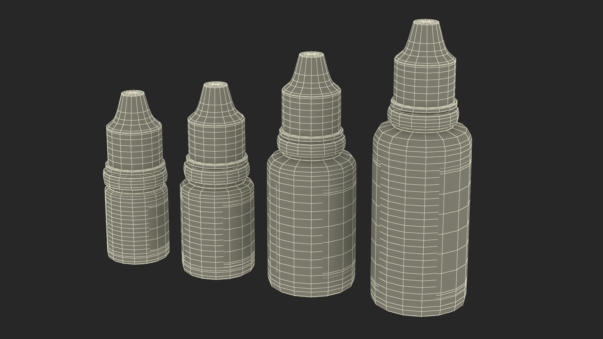 Medical Eye Dropper Bottles Mockup Set 3D - TurboSquid 2151717