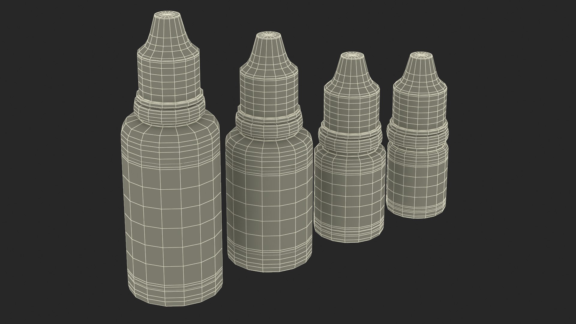 Medical Eye Dropper Bottles Mockup Set 3D - TurboSquid 2151717