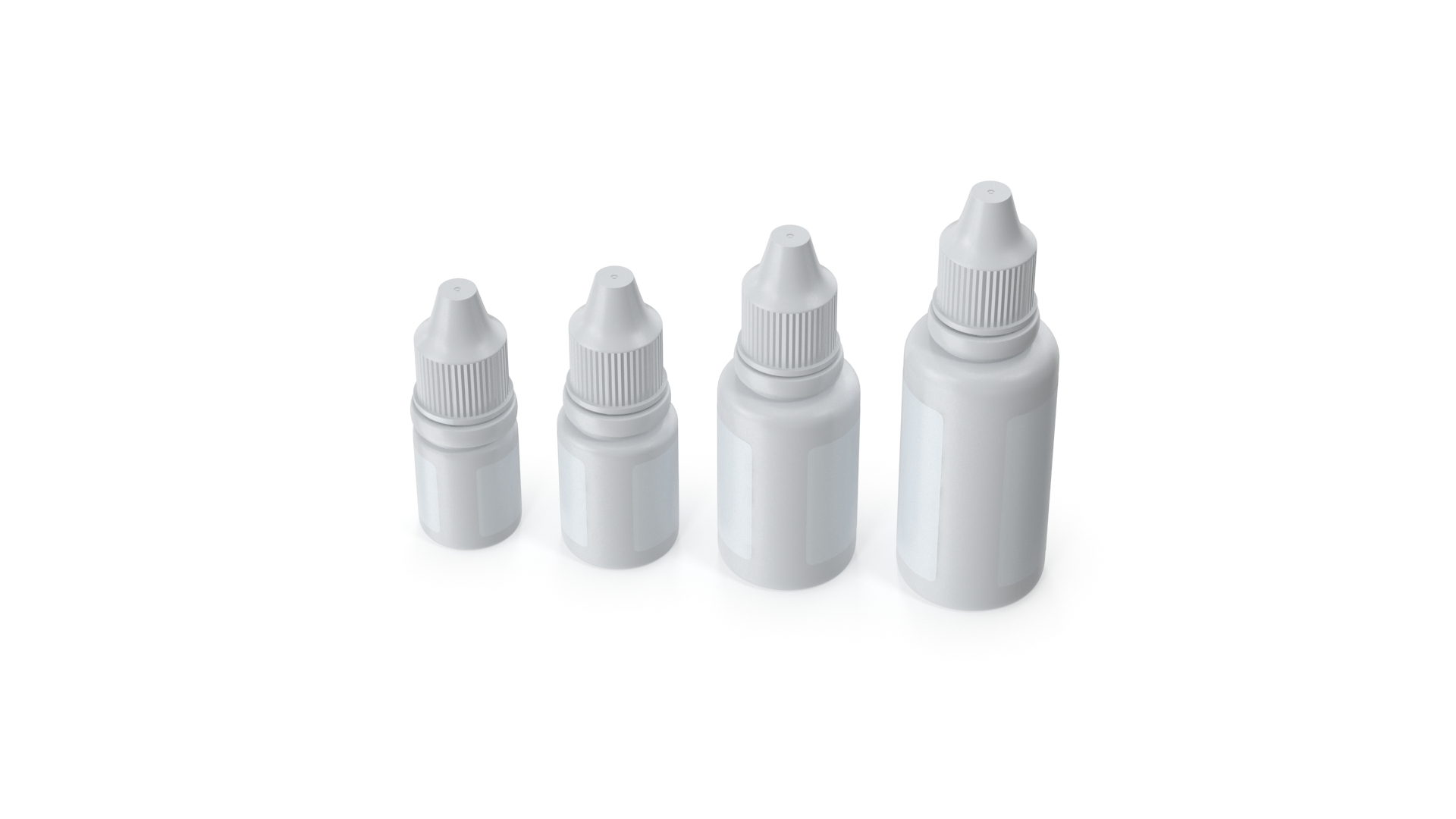 Medical Eye Dropper Bottles Mockup Set 3D - TurboSquid 2151717