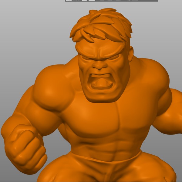modelo 3d Archivo digital HULK STL para impresión 3D o tallado en ...