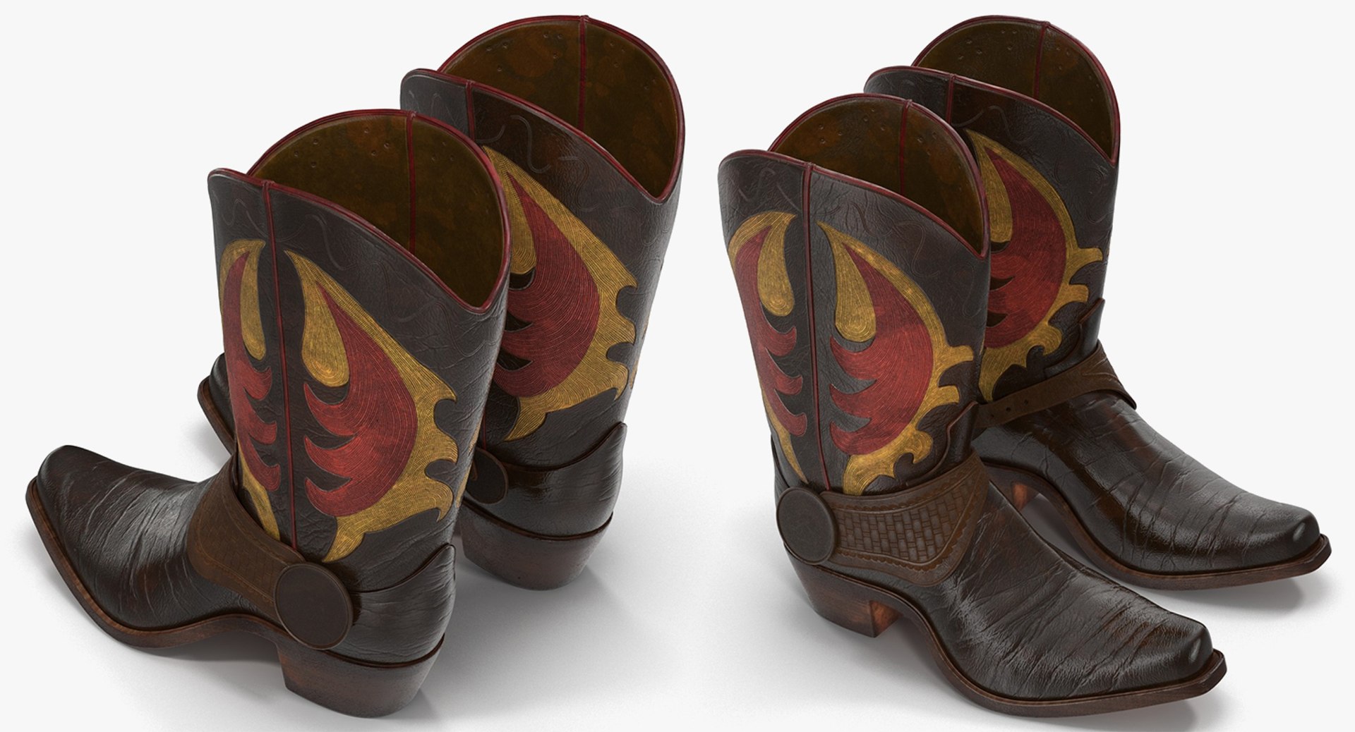 Cowboy Boots 3D Model - TurboSquid 1210091