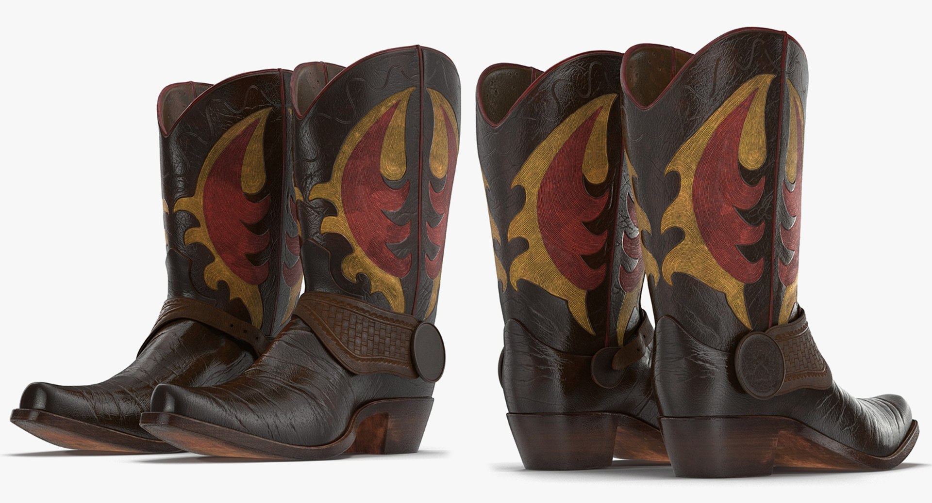 Cowboy Boots 3D Model - TurboSquid 1210091