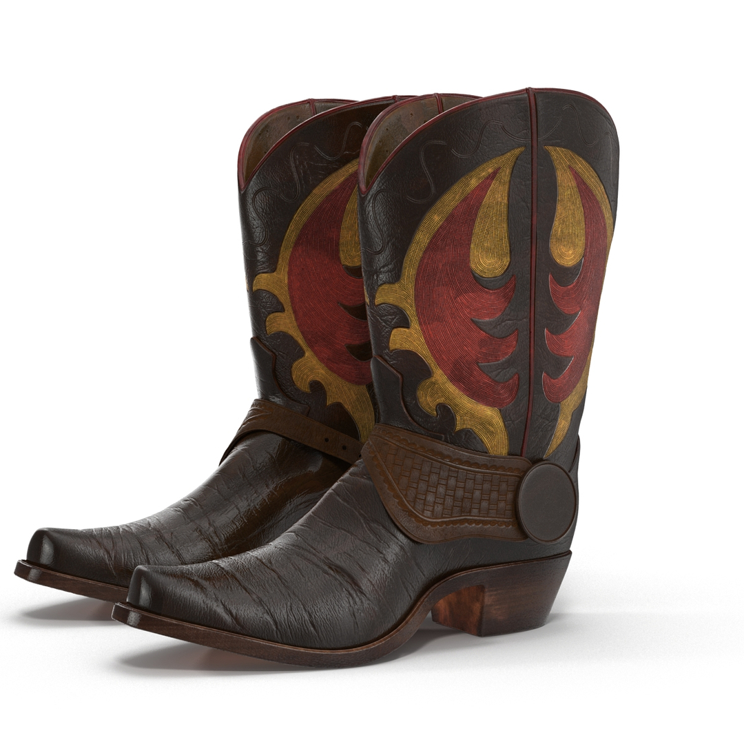 Cowboy Boots 3D Model - TurboSquid 1210091