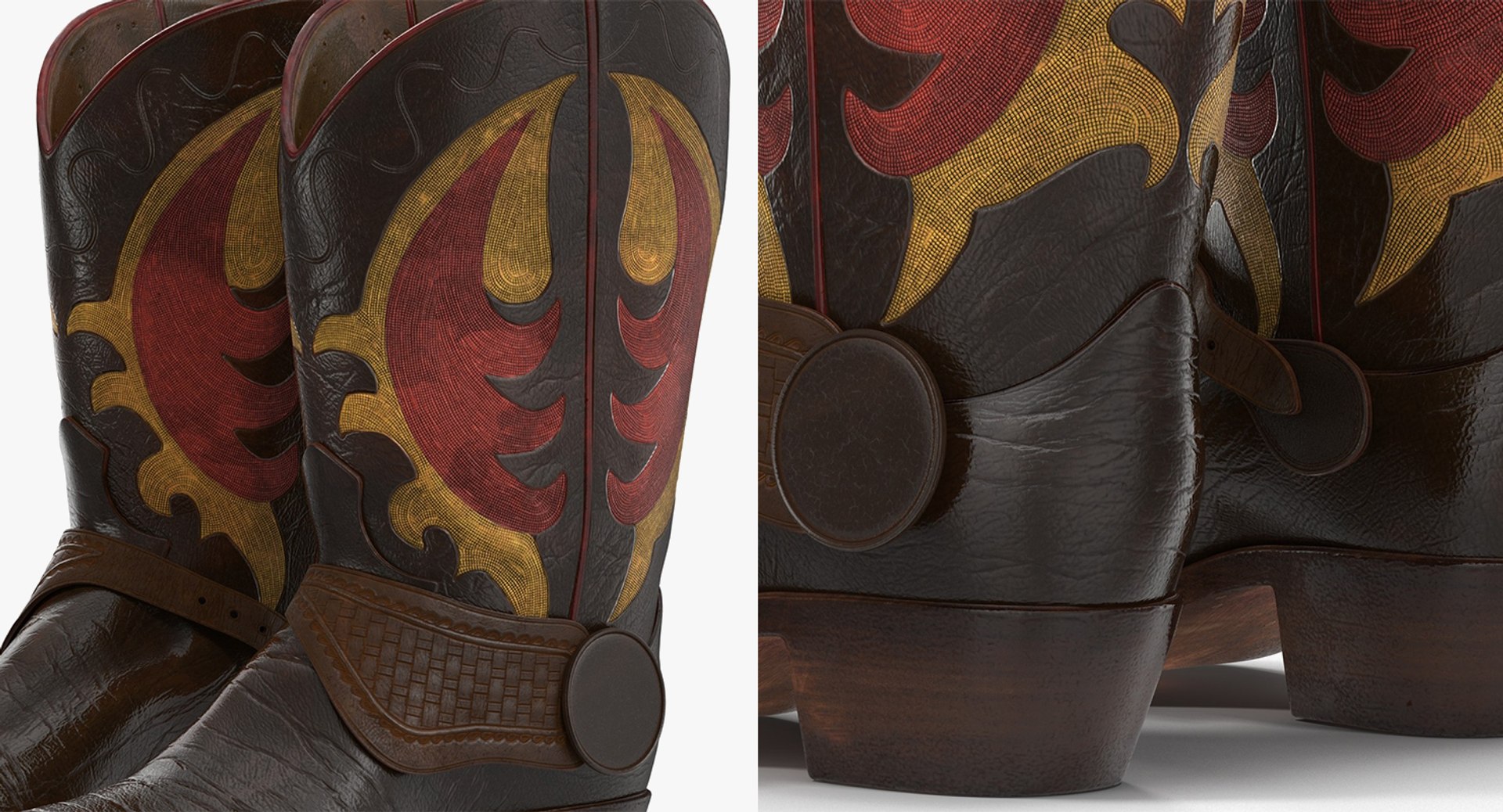 Cowboy Boots 3D Model - TurboSquid 1210091