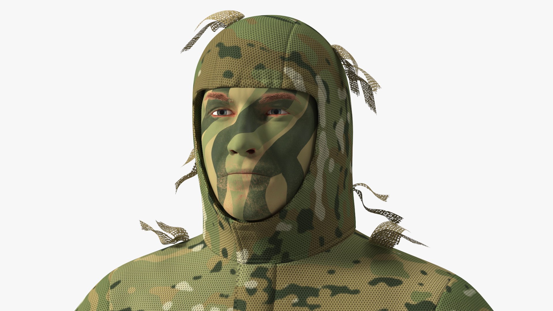 Sniper In Leaf Ghillie Suit Rigged For Modo 3D - TurboSquid 2000821