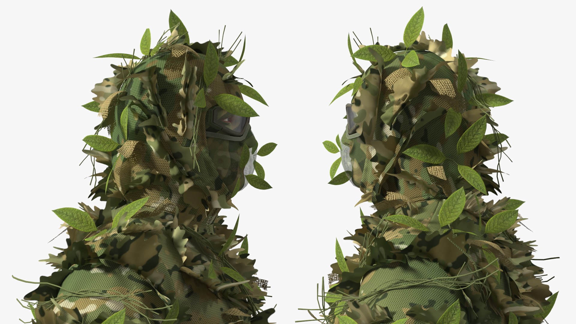 Sniper In Leaf Ghillie Suit Rigged For Modo 3D - TurboSquid 2000821