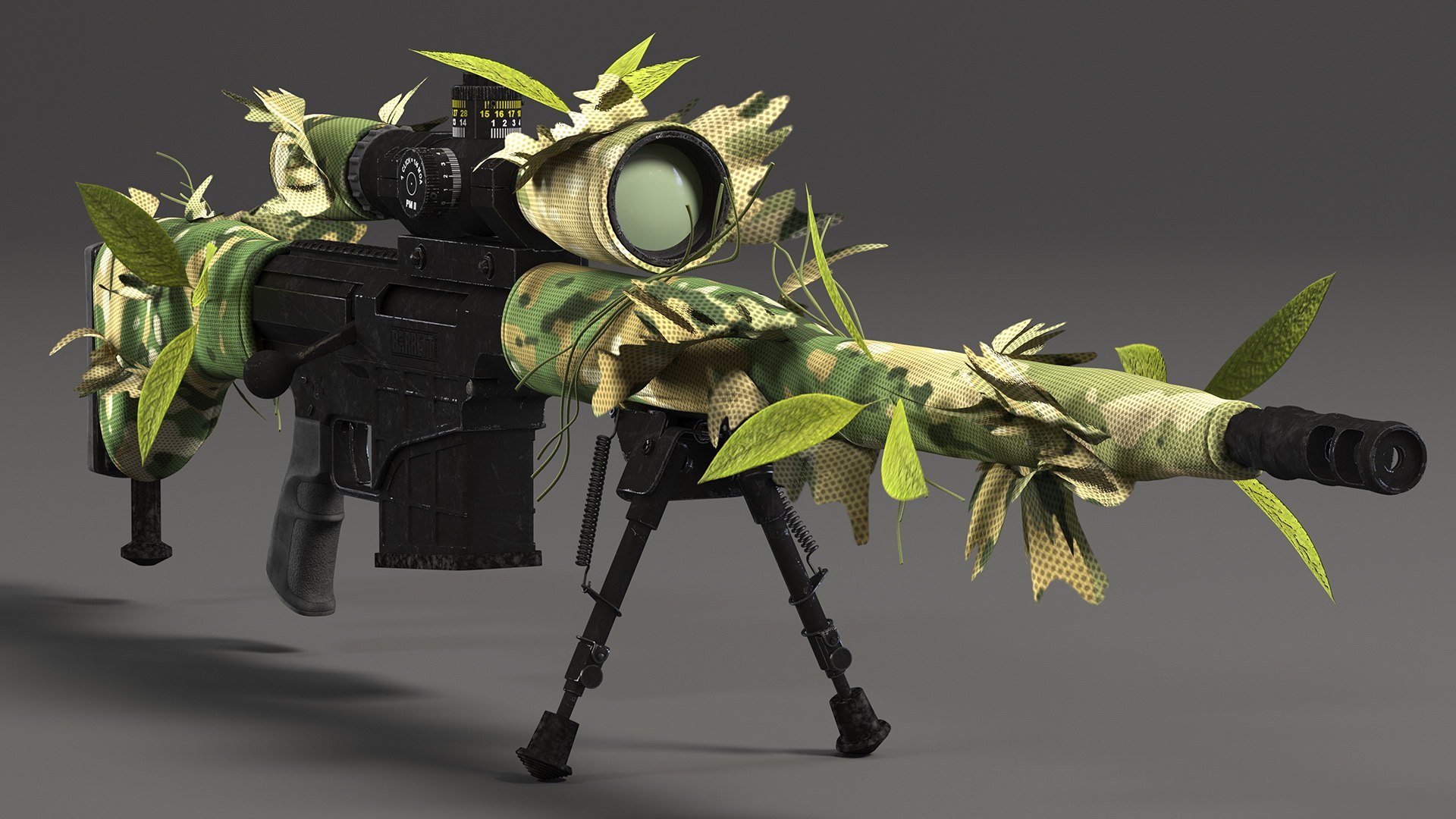 Sniper In Leaf Ghillie Suit Rigged For Modo 3D - TurboSquid 2000821