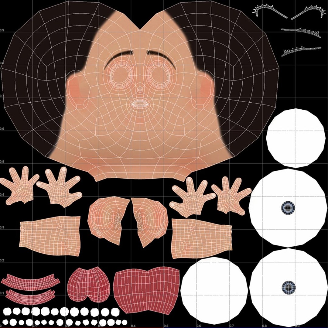 cartoon kid 3d model