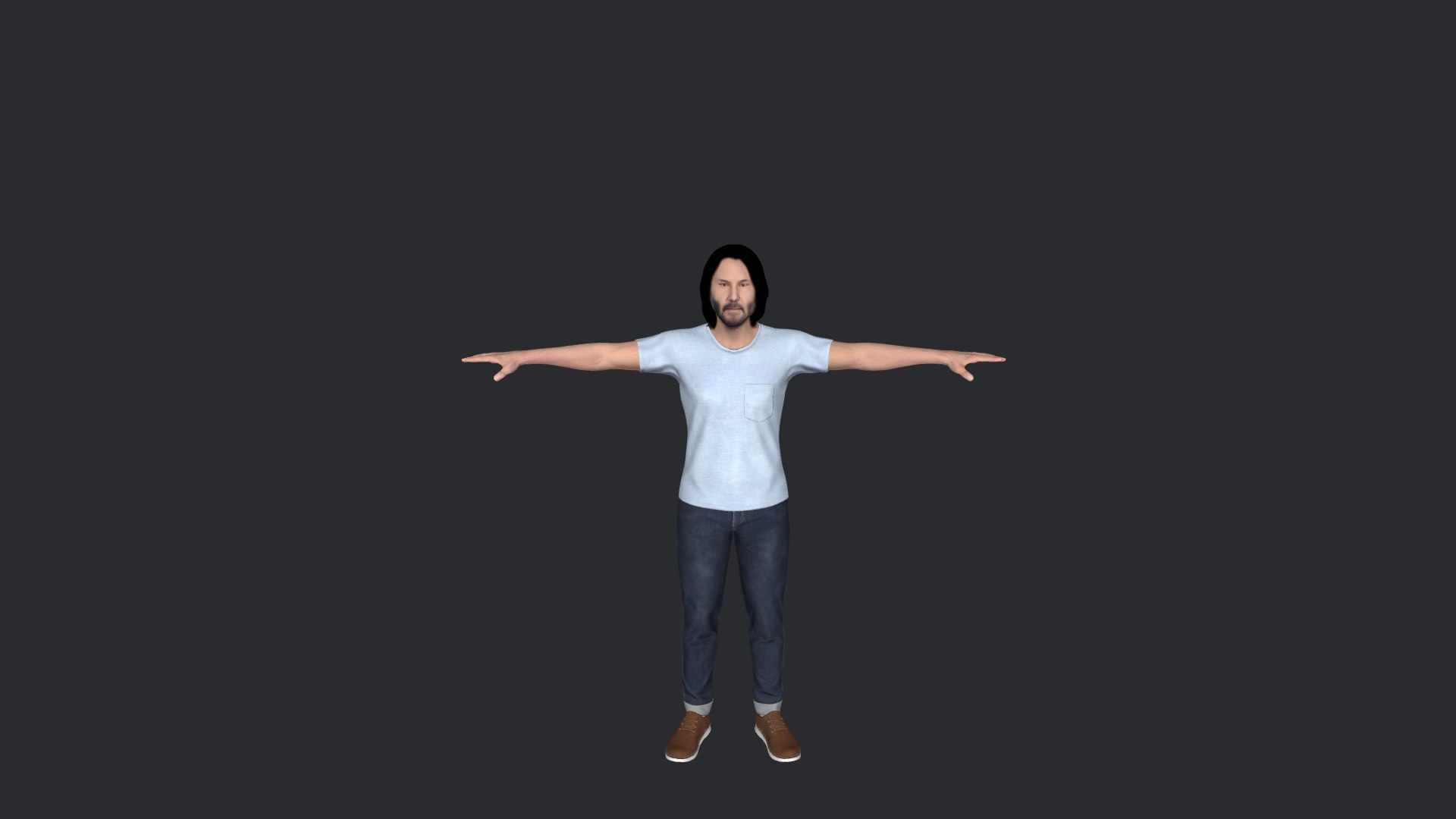 3D Model Keanu Reeves Hyper Realistic Full Body Fully Rigged 3D ...